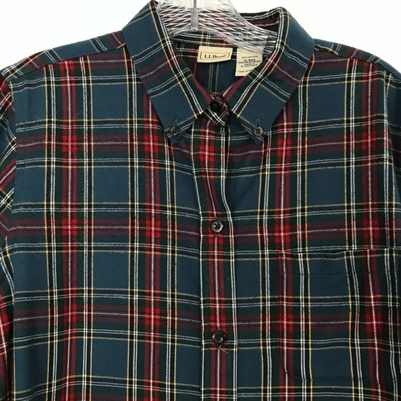 L.L. Bean | Tops | Ll Bean Shirt Womens Plaid Flannel Shirt Sz M | Poshmark